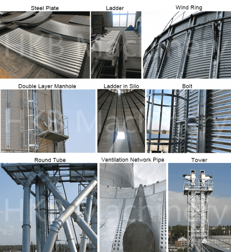 grain silo,grain steel warehouse,falt bottom grain silo,haokebang