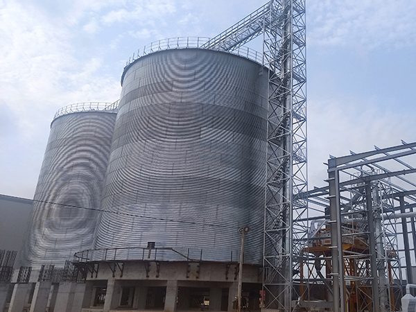 3000 Ton Steel Grain Storage Silo Corrugated Malted Maize Corn Grain ...