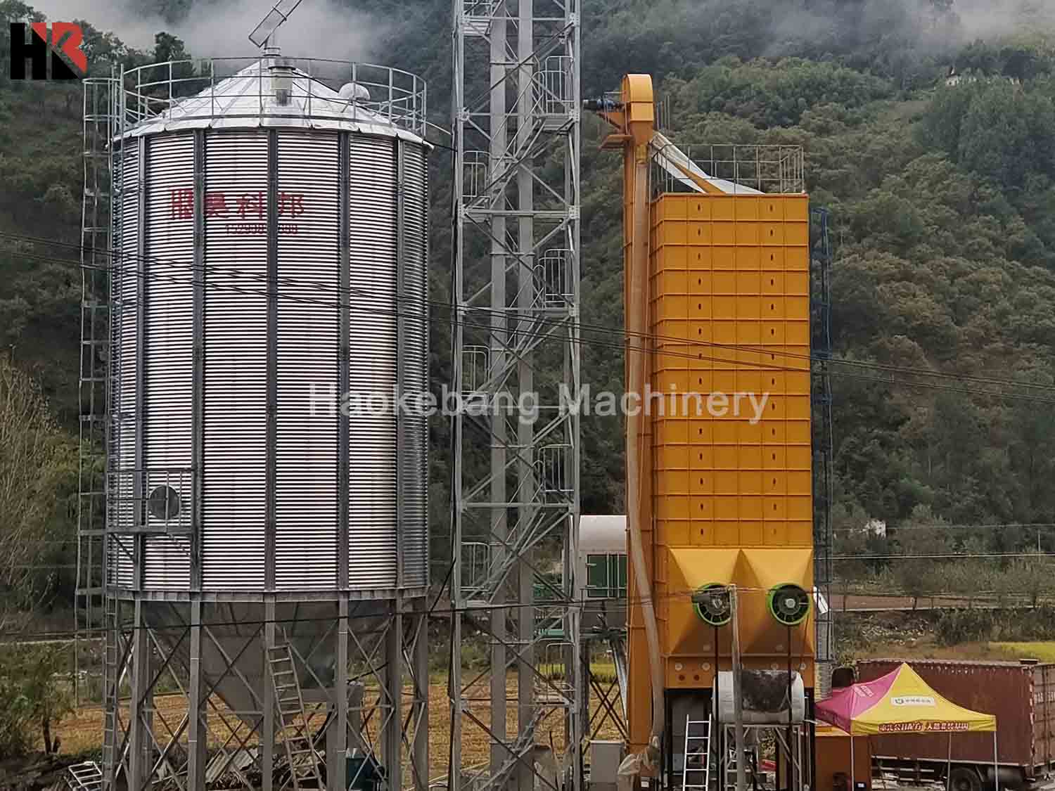 1 Set 200 Ton Silo & Batch Grain Dryer - haokebang
